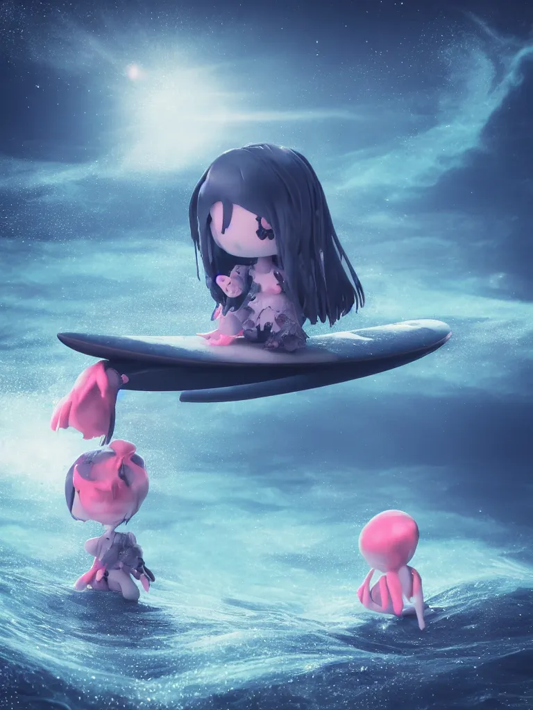 cute fumo plush gothic maiden alien girl riding on a | Stable Diffusion ...