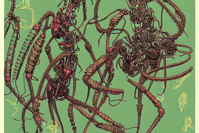 risograph grainy drawing vintage sci - fi, satoshi kon | Stable ...