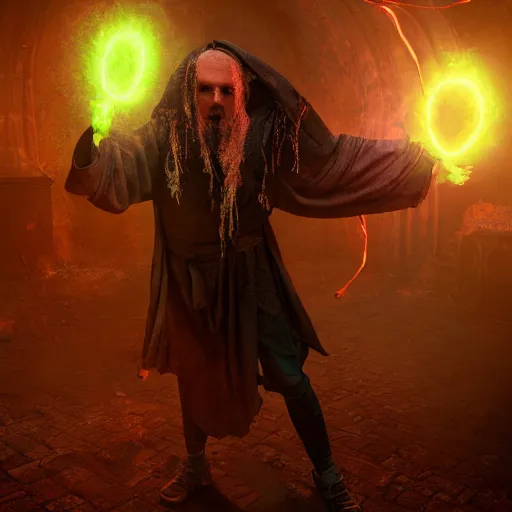 A necromancer pulsing with necrotic energy, art by | Stable Diffusion ...