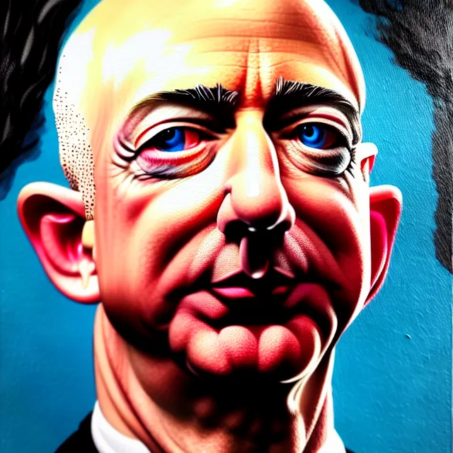 epic professional creative painting of Jeff Bezos with | Stable ...