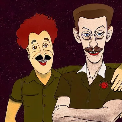 illustration of Tim Curry and Nigel Thornberry | Stable Diffusion | OpenArt