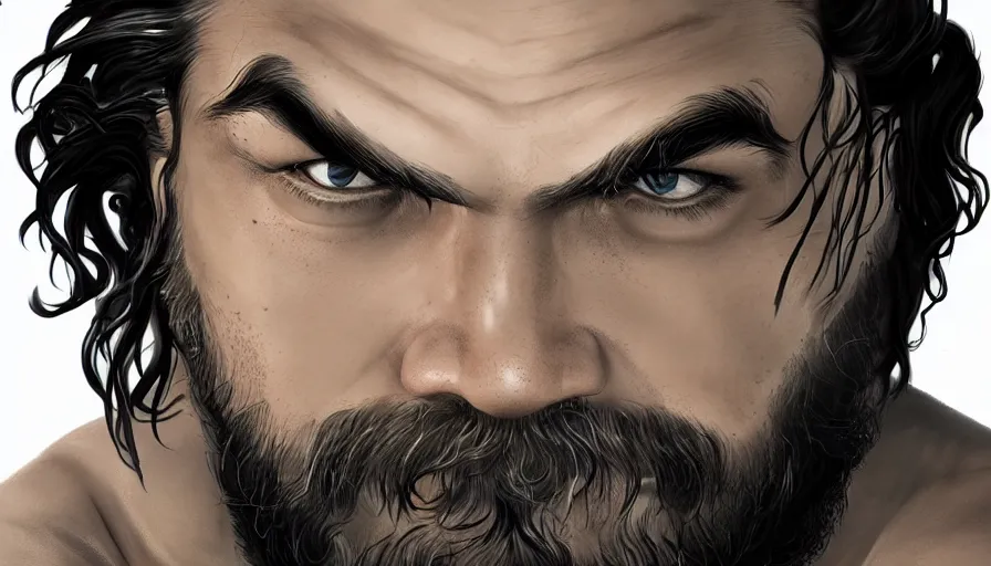 Bald Jason Momoa, hyperdetailed, artstation, | Stable Diffusion