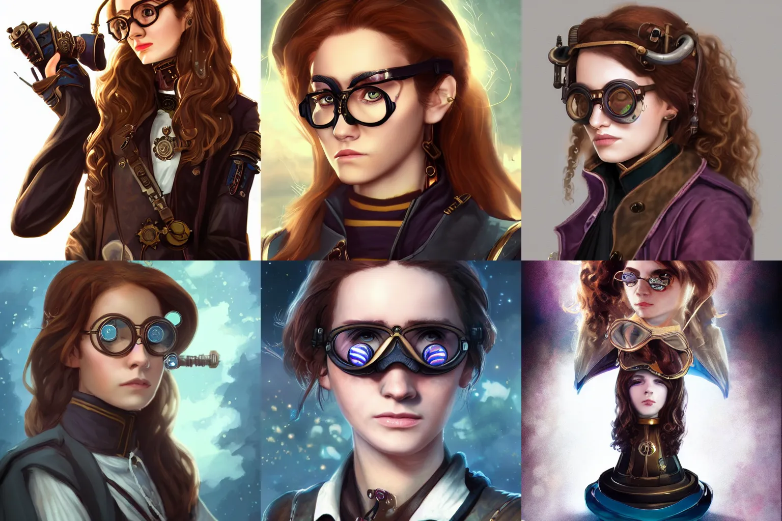 a profile picture of Hermione with steampunk googles, | Stable ...
