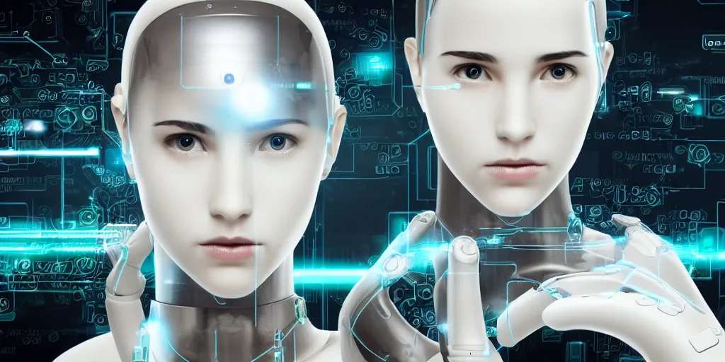 ex machina ai artificial intelligence android, clear | Stable Diffusion