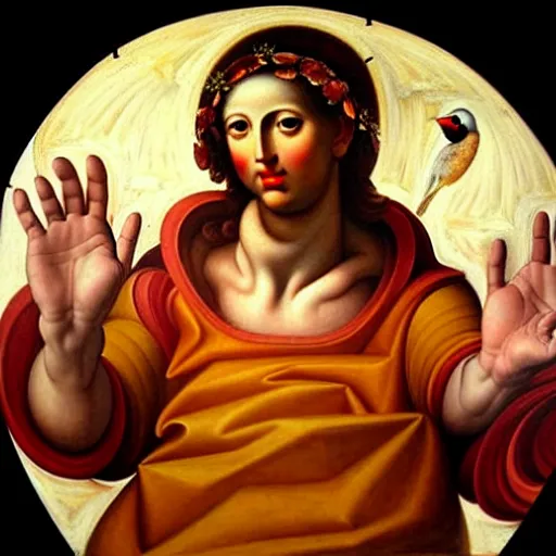 God's disembodied hand is carrying flan behind all of | Stable ...