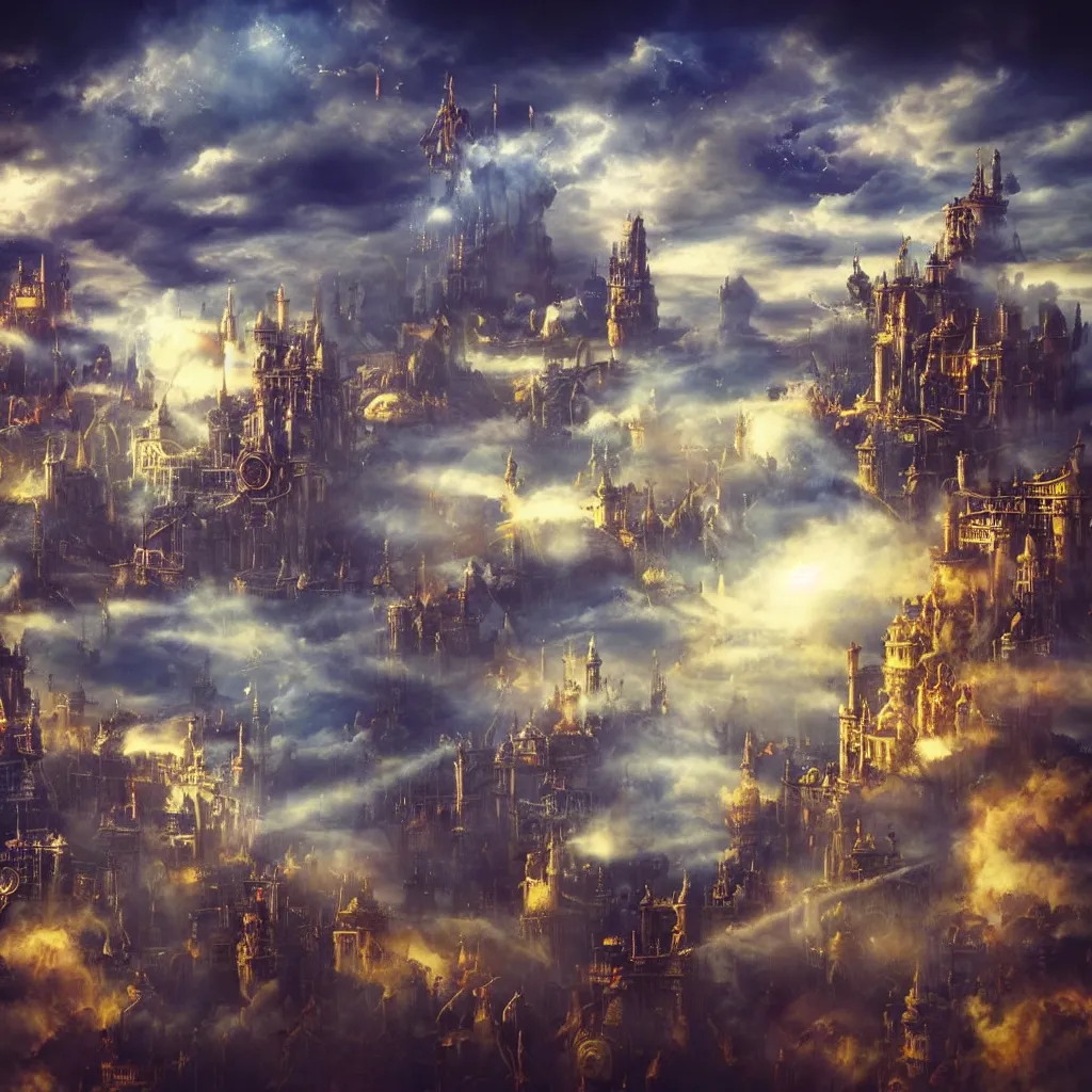 big flying steam many castles fight in an epic battle | Stable ...