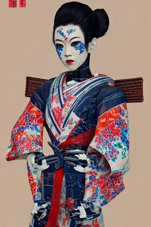 full body portrait of a Japanese robot geisha with | Stable Diffusion ...