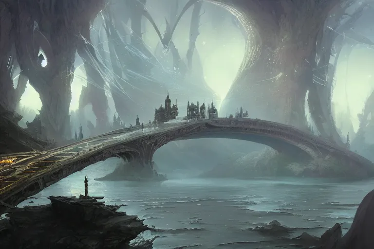 bridge between the worlds, other worldly and fae, | Stable Diffusion ...