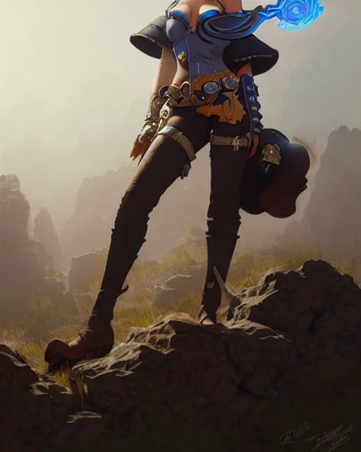 ashe the cowgirl from overwatch, character portrait, | Stable Diffusion ...