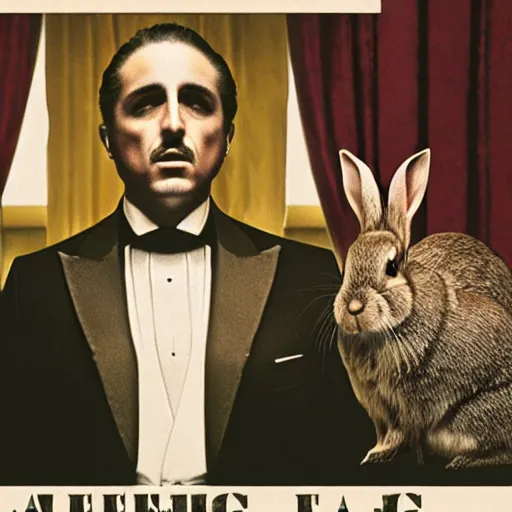 a poster for the godfather, featuring rabbits instead | Stable ...