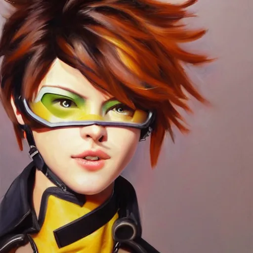 oil painting of tracer overwatch in a field wearing | Stable Diffusion ...