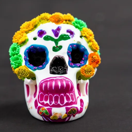 a sugar skull made out of candy photo realistic hyper | Stable ...