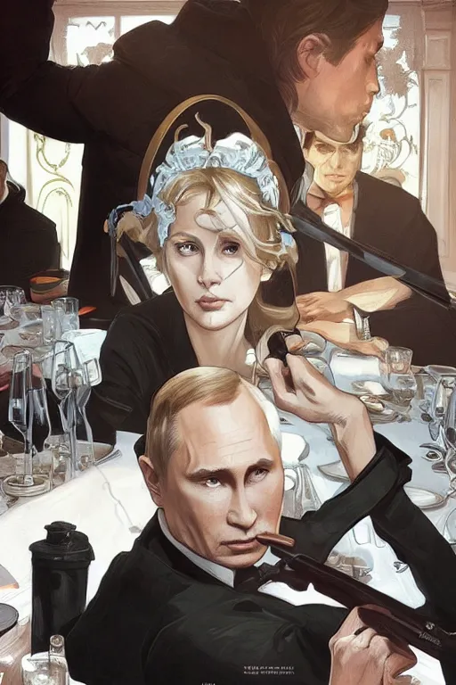 putin eating dinner, character sheet, character | Stable Diffusion ...