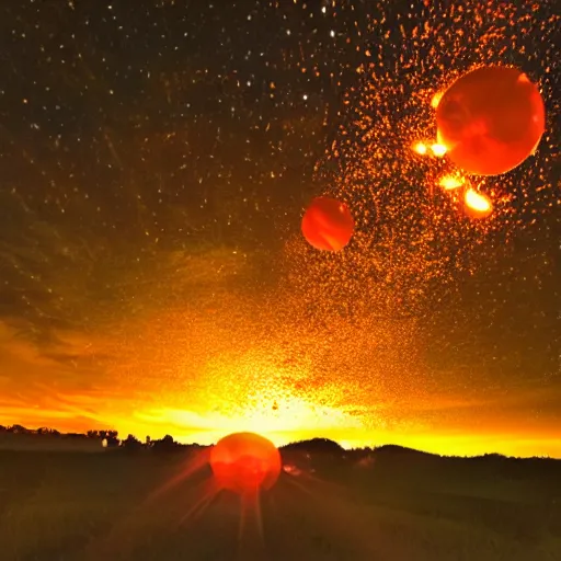 fireballs in the sky | Stable Diffusion | OpenArt