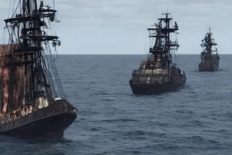 vfx movie old ships firing canons 8 5 mm by emmanuel | Stable Diffusion ...