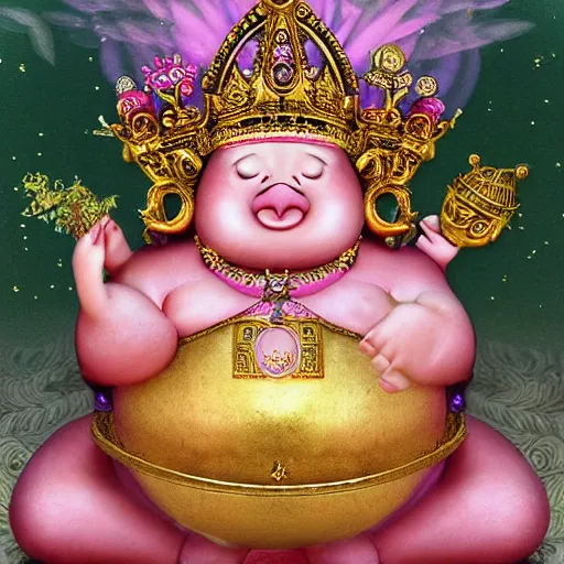Piggy deity, fat figure, Cute, adorable, elegant, | Stable Diffusion ...