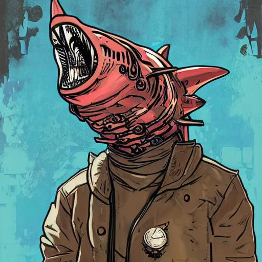 biopunk shark mask link from fallout new vegas, | Stable Diffusion ...