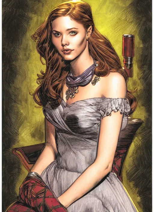 a portrait of a pretty young lady by david finch | Stable Diffusion ...