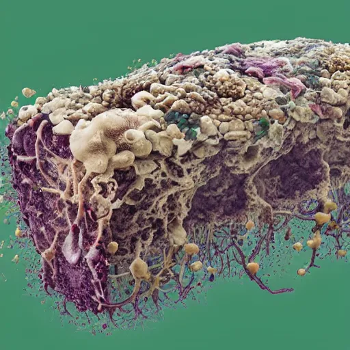 the inside of a body in decomposition, the cells are | Stable Diffusion ...