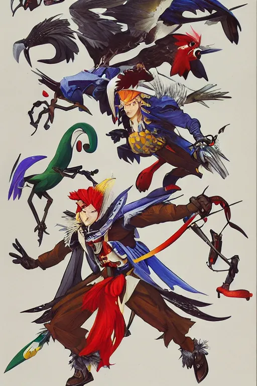 Anthropomorphic bird fighter concept art by Capcom, | Stable Diffusion ...