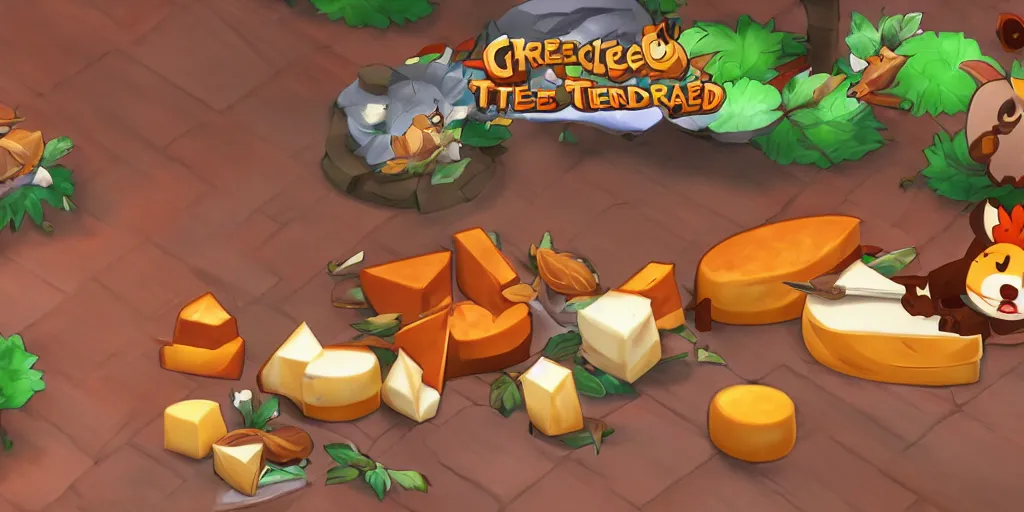 a transformice character enjoying a cheese, | Stable Diffusion | OpenArt