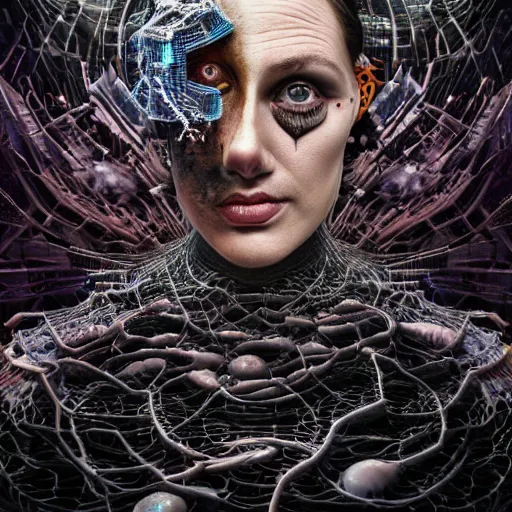 full face close up portrait, visions of chaos in a | Stable Diffusion ...