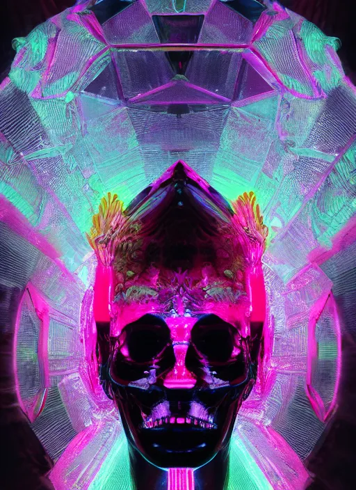 photo of baroque and bladerunner geometric neon ruby | Stable Diffusion ...