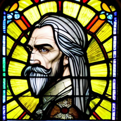 detailed side - view portrait of vesemir, a very old | Stable Diffusion ...