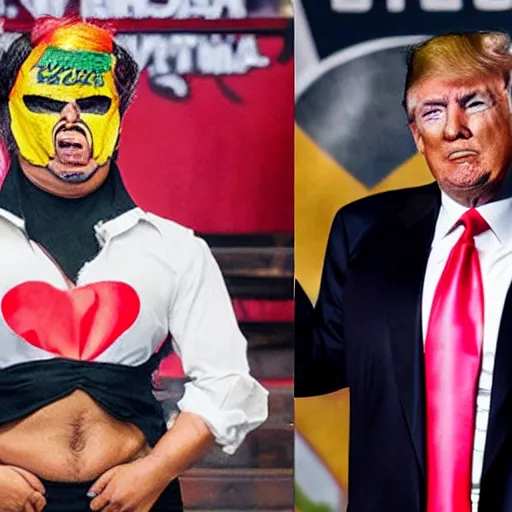 donald trump as a lucha libre wrestler | Stable Diffusion | OpenArt