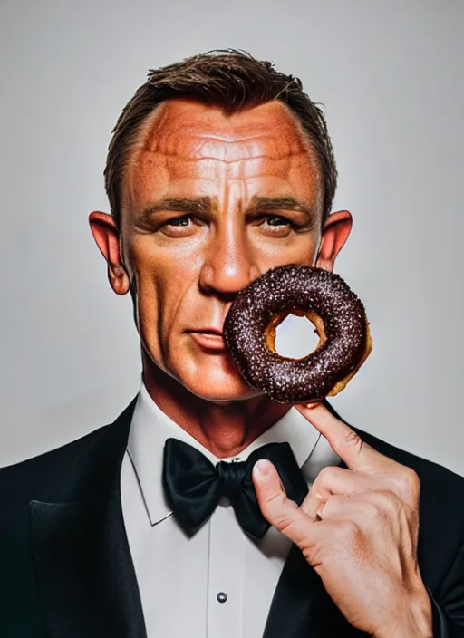 photo still of james bond eat donut, 8 k 8 5 mm f 1 6 | Stable ...