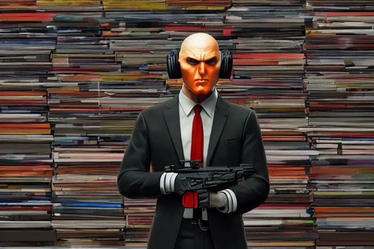 an expressive portrait of agent 4 7 from hitman | Stable Diffusion ...