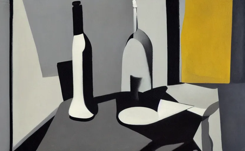 abstract monotone oil painting, minimal, white mug, | Stable Diffusion ...