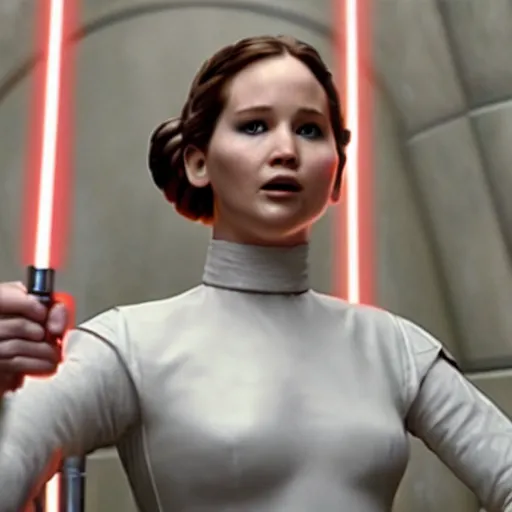 jennifer lawrence as princess leia in star wars | Stable Diffusion