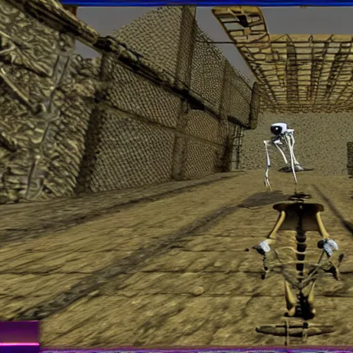 A gameplay screenshot of a skeleton (PS2, 2004) | Stable Diffusion ...