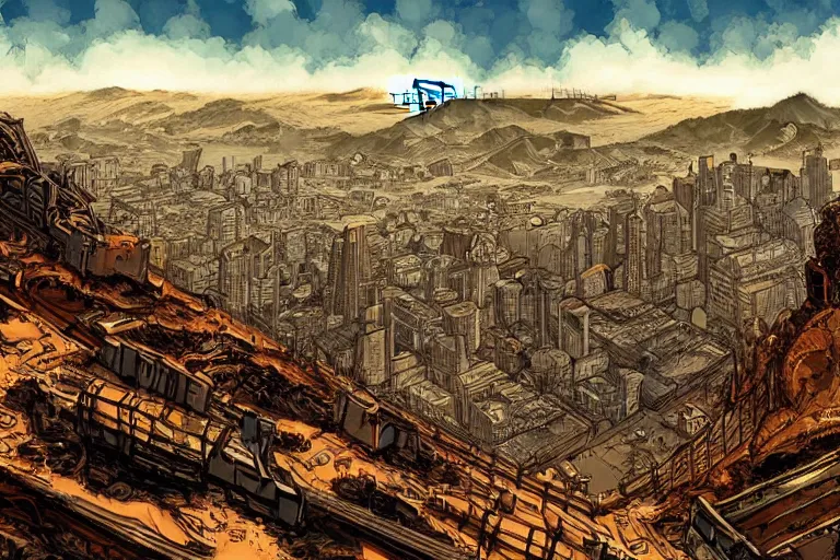 post apocalyptic san francisco, golden gate, hills, | Stable Diffusion ...