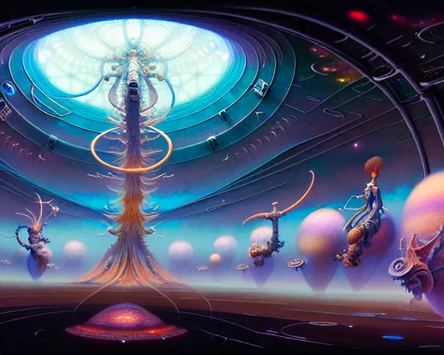 the grand council standing on a space station, fantasy | Stable ...