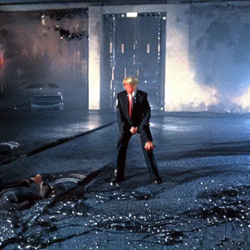 donald trump, rising out of the floor, face covered in | Stable ...