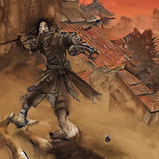 Sekiro draw by James Gurney | Stable Diffusion | OpenArt