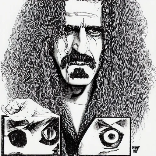 Frank Zappa Gantz manga panel award winning black and | Stable ...