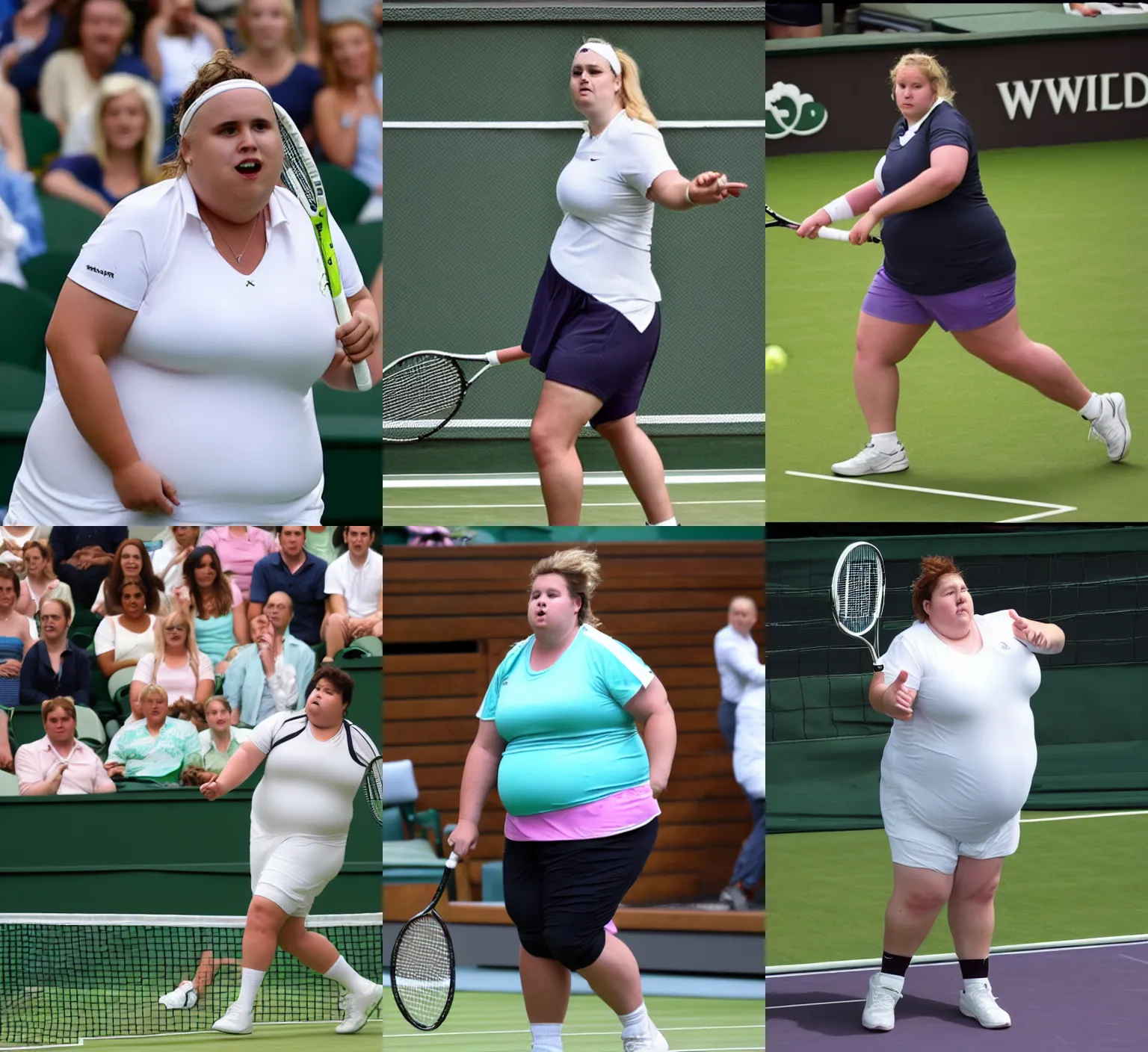 obese wimbledon player, still from a disney channel | Stable Diffusion