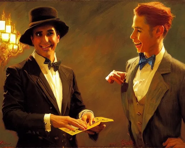 attractive magician man, doing magic show. highly | Stable Diffusion ...