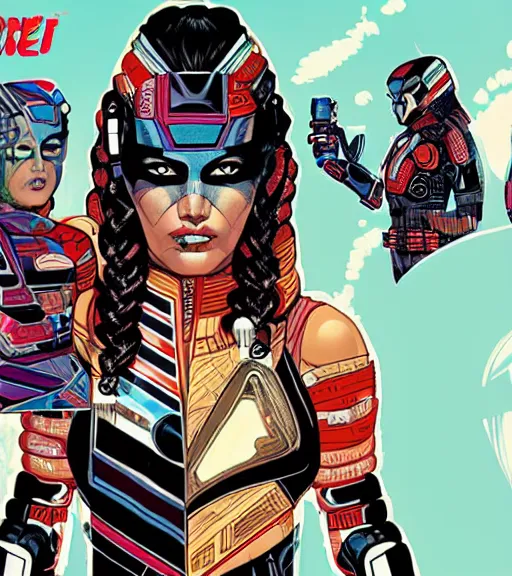 maori female android, by MARVEL comics and Sandra | Stable Diffusion ...