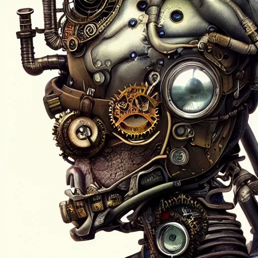 portrait painting of a steampunk cyborg transhumanism, | Stable ...