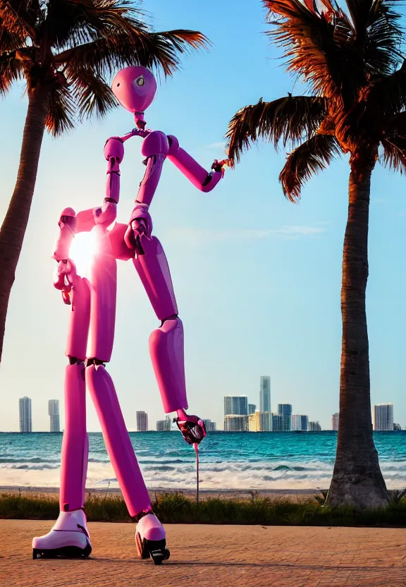 a vibrant photograph of a tall, pink, slender, | Stable Diffusion | OpenArt