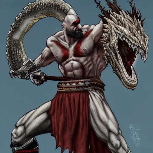 a detailed rendition of kratos as lebron james riding | Stable ...