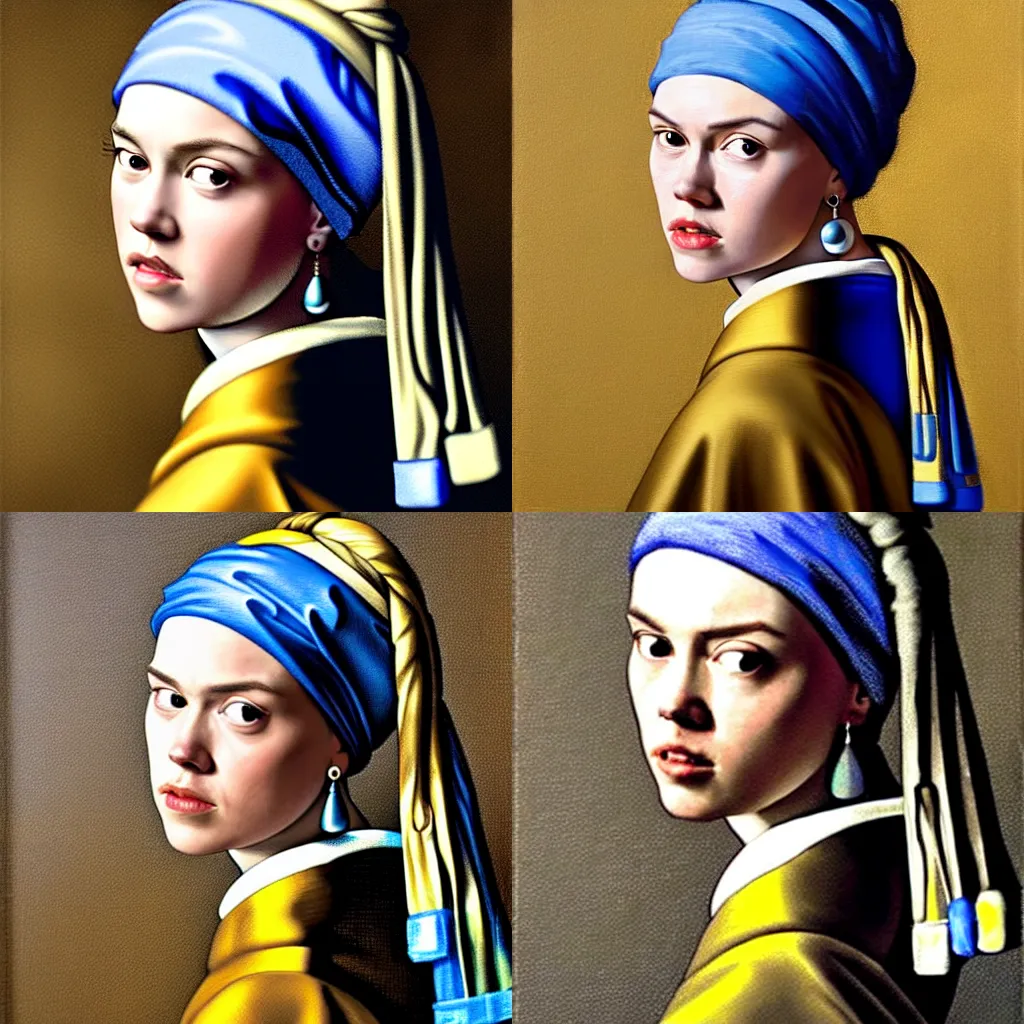 daisy ridley with the pearl earring by vermeer, soft | Stable Diffusion ...