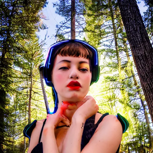 cottagecore cyberpunk portrait photograph of a cute | Stable Diffusion ...