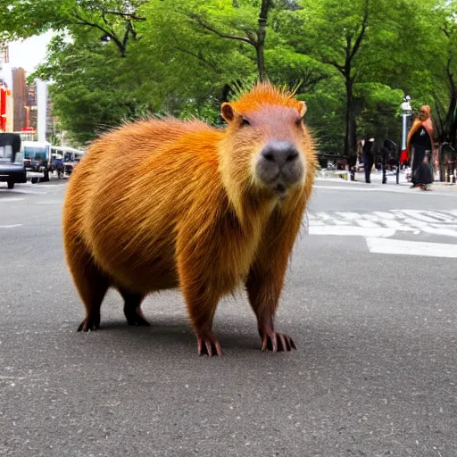 A massive oversized capybara sitting in the middle of | Stable ...