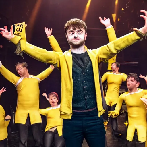 daniel radcliffe as a banana posing on a stage, ultra | Stable ...