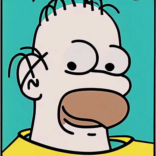 homer simpson thinking, contemporary art print. high | Stable Diffusion ...